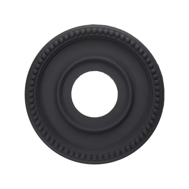 Black Round Medallion Pu Decorative Ceiling Fan Light Fixtures Covers ...