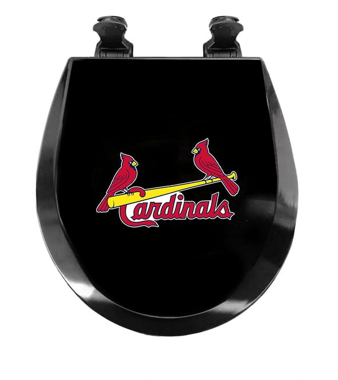 Black Round Molded Wood Toilet Seat Featuring Your Choice of a Baseball ...