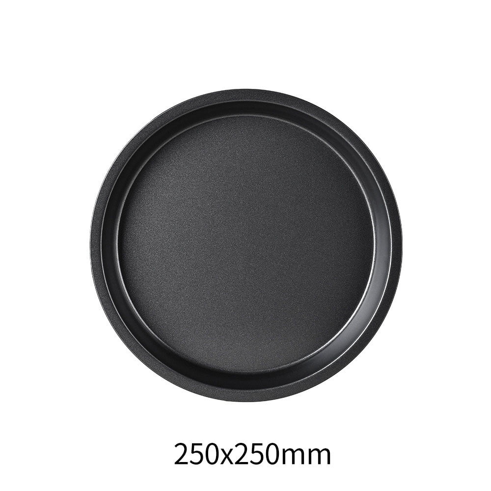 Black Round Nonstick Pizza Baking Pan with High Heat Transfer ...