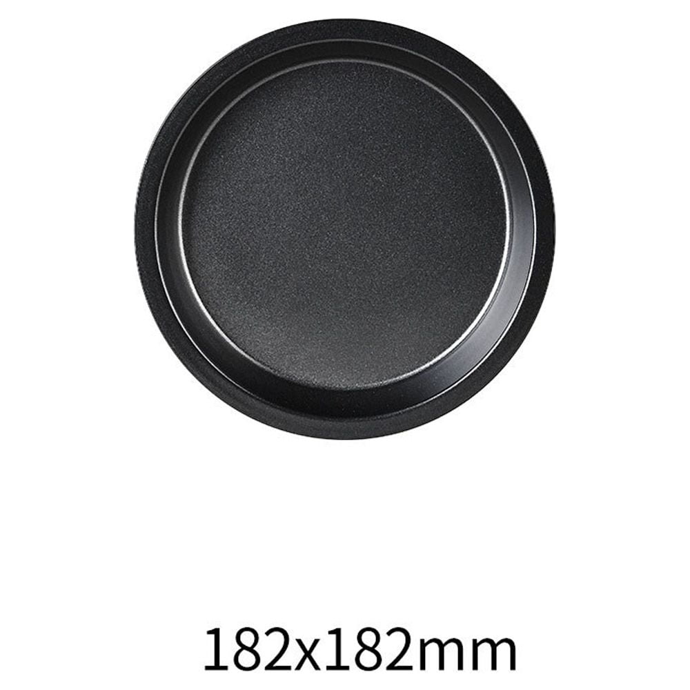 Black Round Nonstick Pizza Baking Pan with High Heat Transfer ...