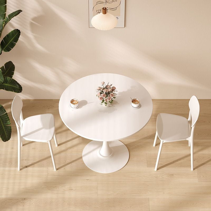 Black Round Table, Modern Dining Table, MDF Top and Steel Base Tulip ...