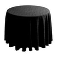 Black Round Tablecloth With Jacquard Pattern, Stain And Water Resistant ...
