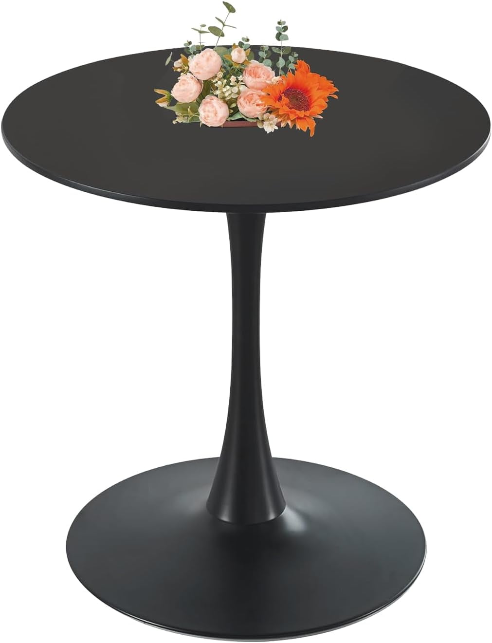 Black Round Tulip Dining Table 24 Inches Round Kitchen Table - Walmart.com