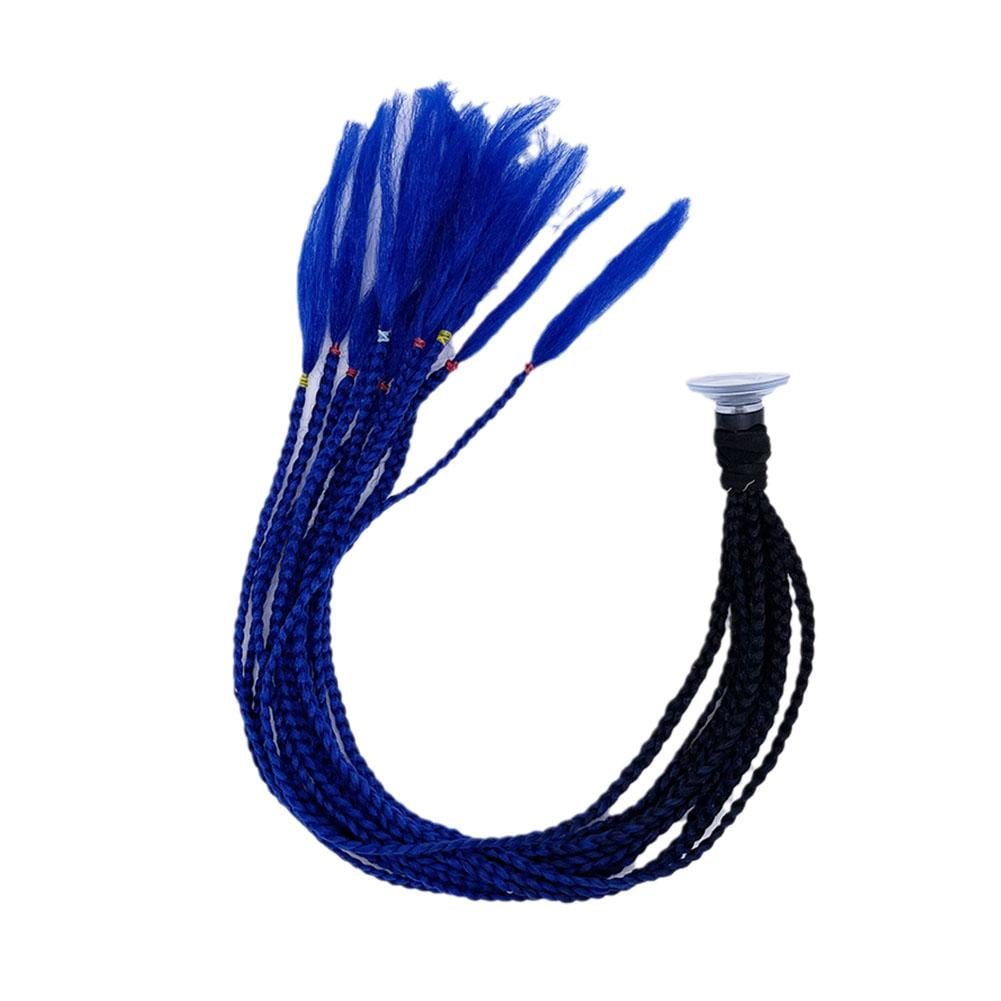 Black + Royal Blue Cycling Helmet Decorated With Dreadlocks Braids ...