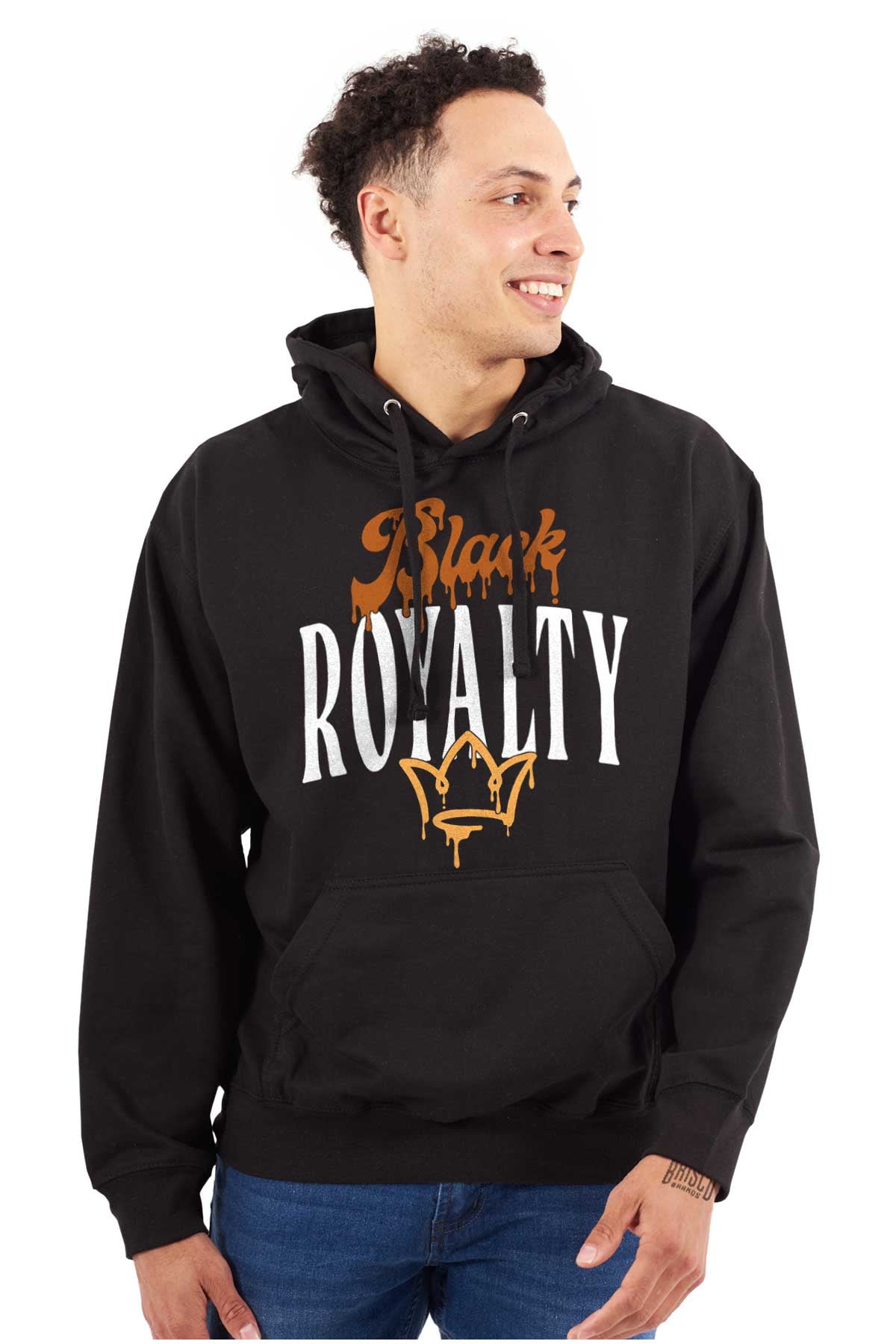 Black Royalty Graffiti Paint Drip Hoodie Sweatshirt Women Men Brisco ...