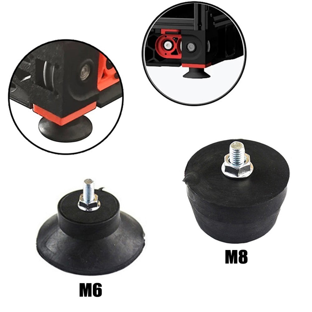 Black Rubber Air Compressor Foot Pad with Screws Reduce Noise and ...