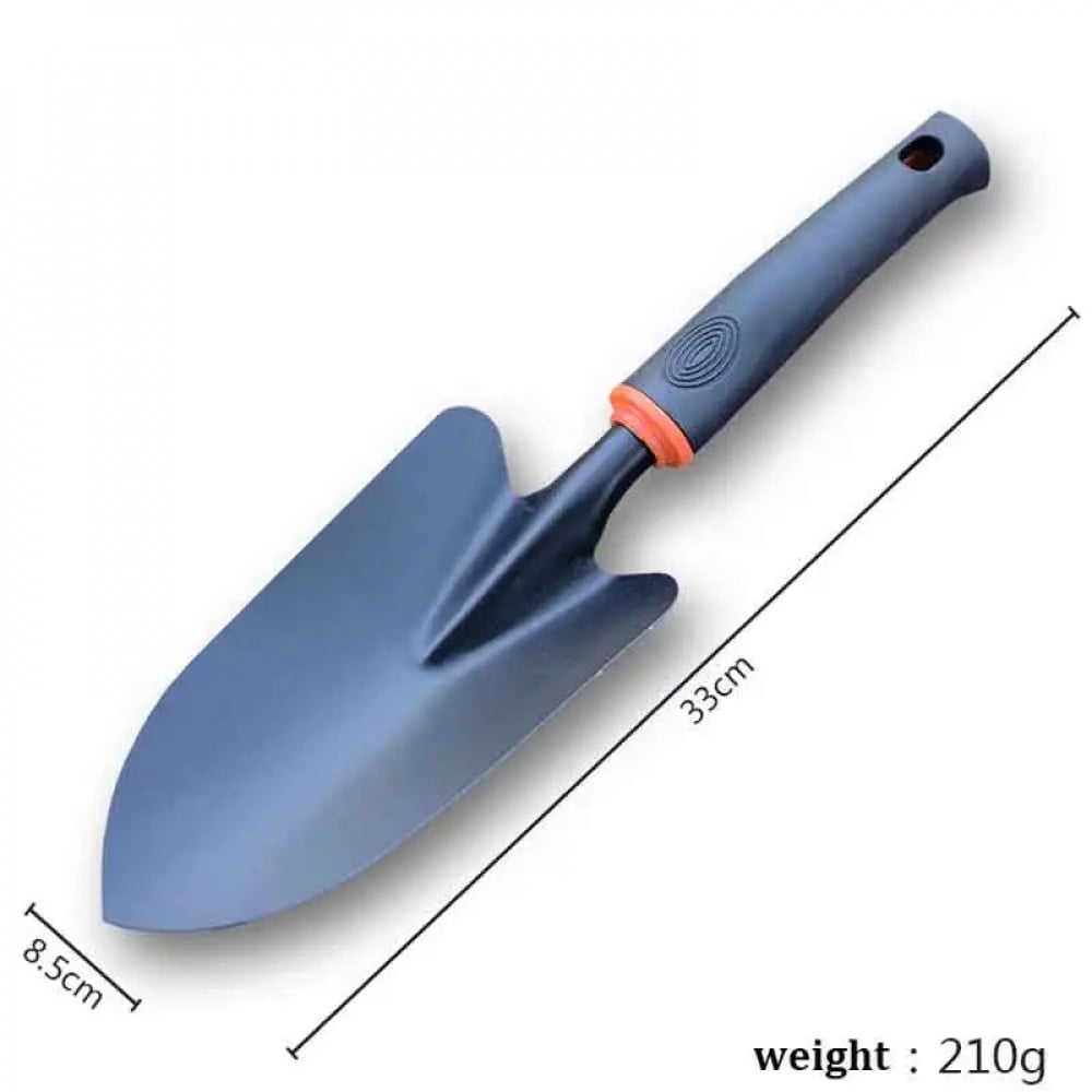 Black Rubber Handle Five Tooth Rake Gardening Four Piece Set Flower ...