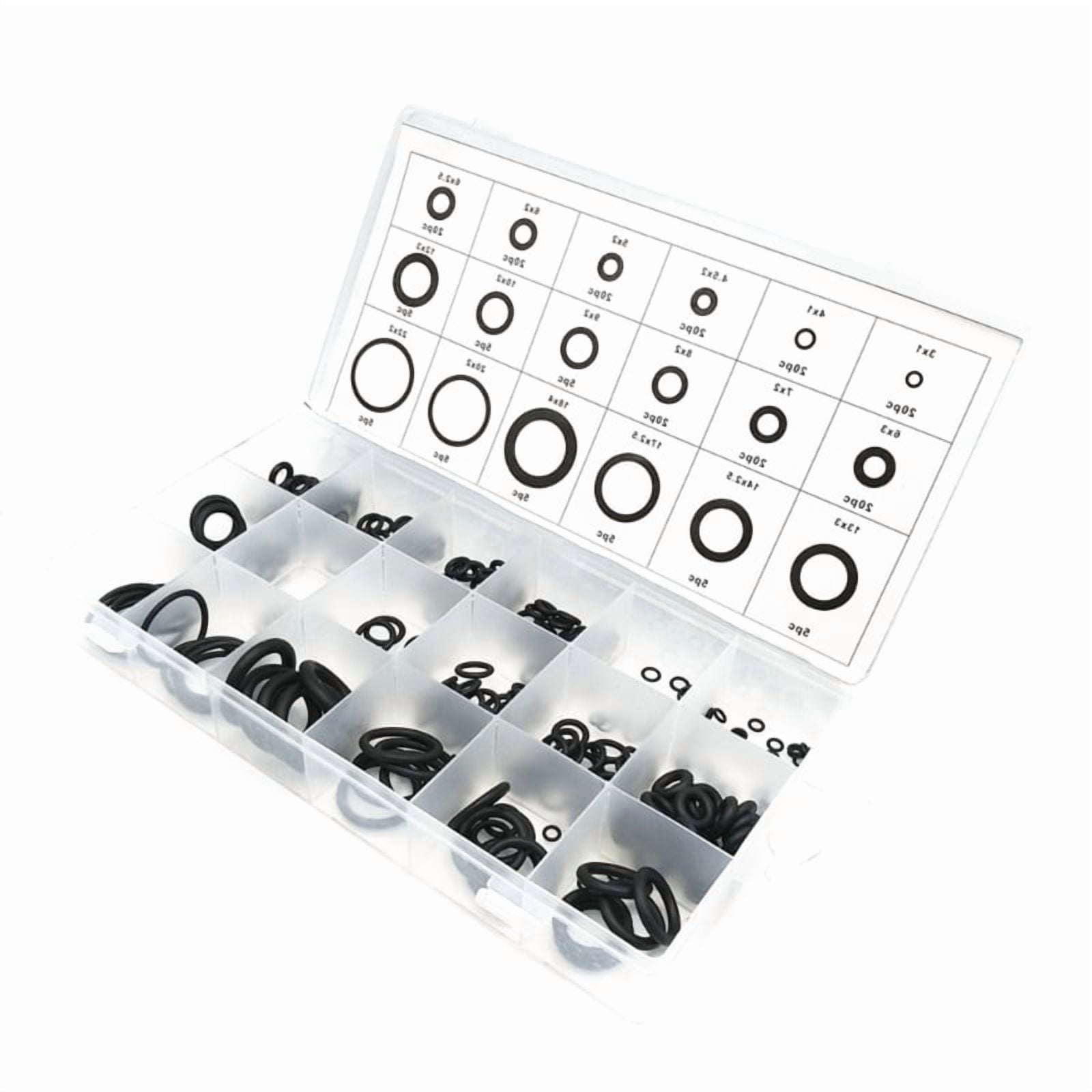 Black Rubber O Rings Assortment Set for Plumbing Garage Workshop ...