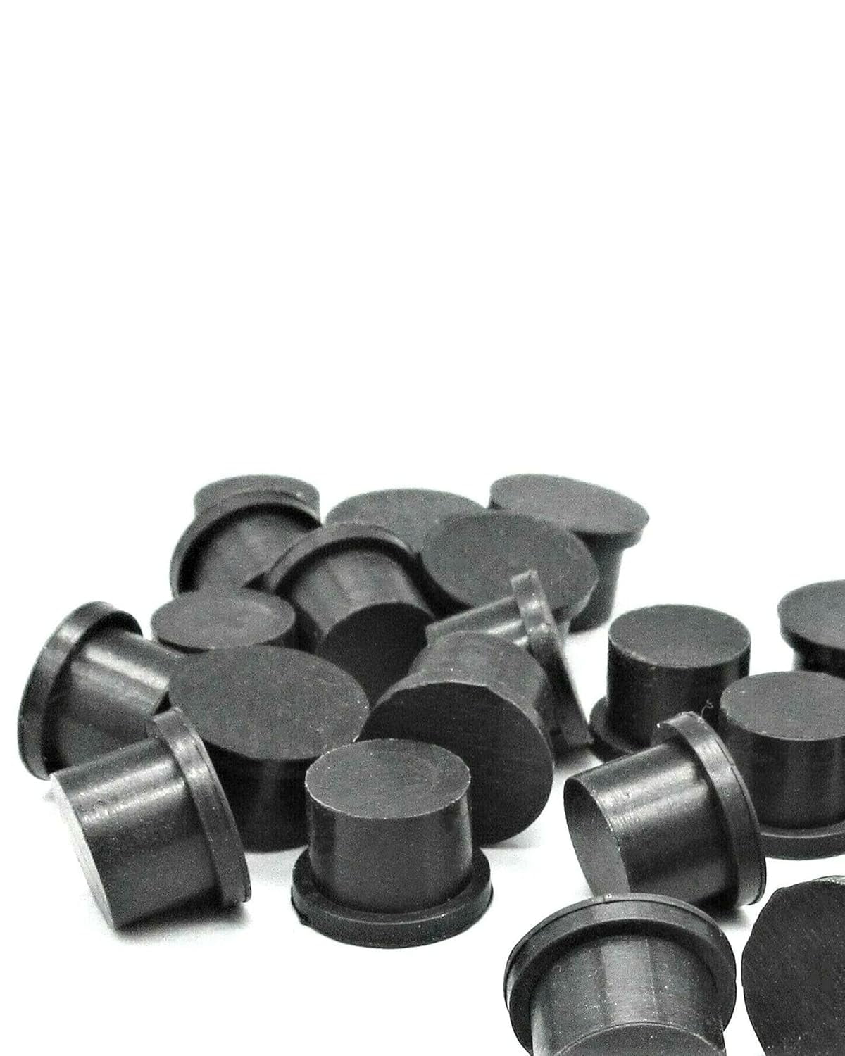 Black Rubber Plugs for Holes - 7/16” Rubber Hole Plugs with Compression ...