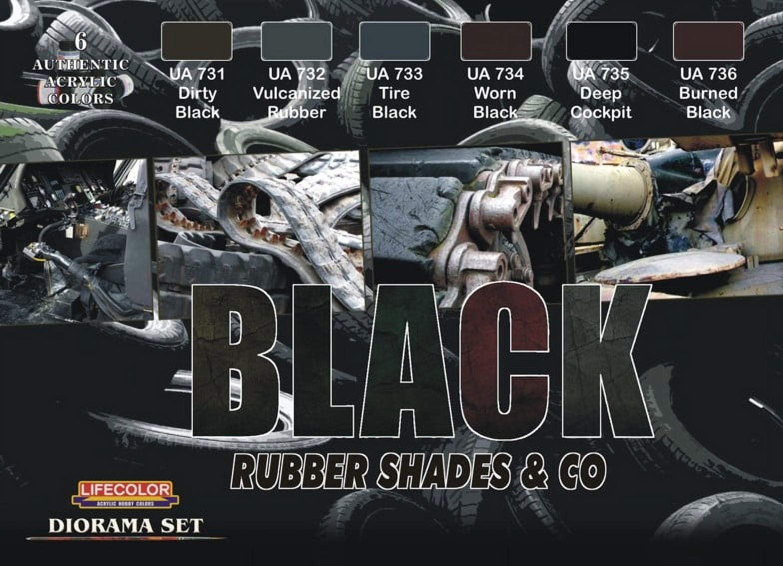 Black Rubber Shades Diorama Acrylic Set (6 22ml Bottles) - Walmart.com