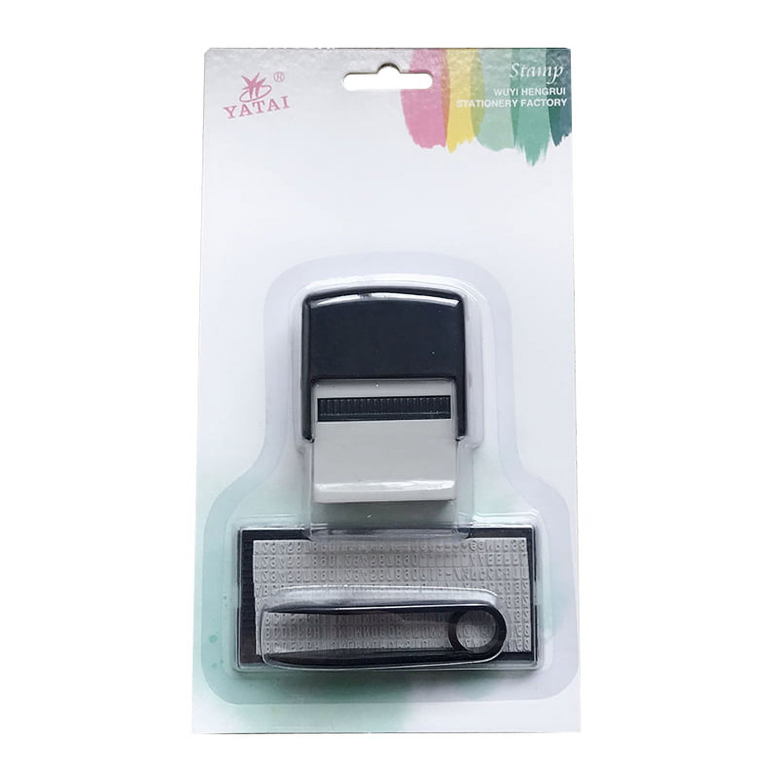 (Black) Rubber Stamp Kit DIY Custom Personalized Self Inking Business ...