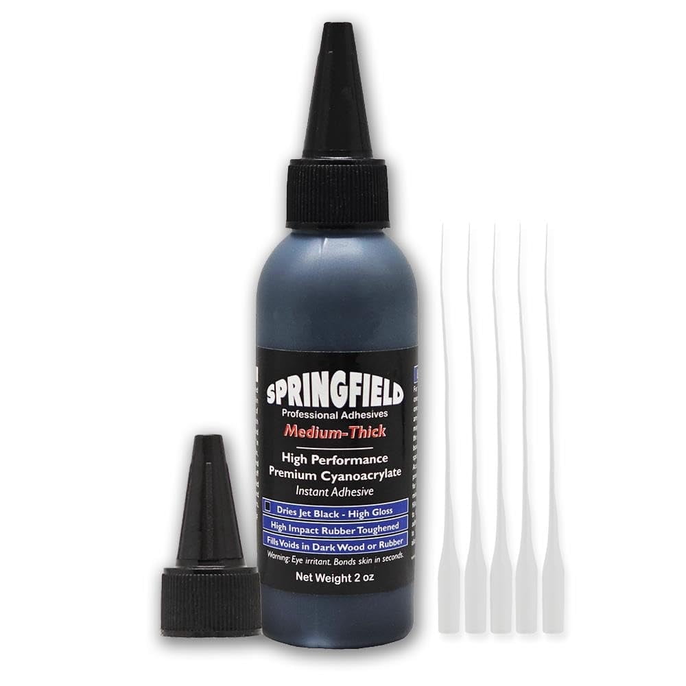 Black Rubber Toughened CA Glue - 2oz Premium Cyanoacrylate Super Glue ...