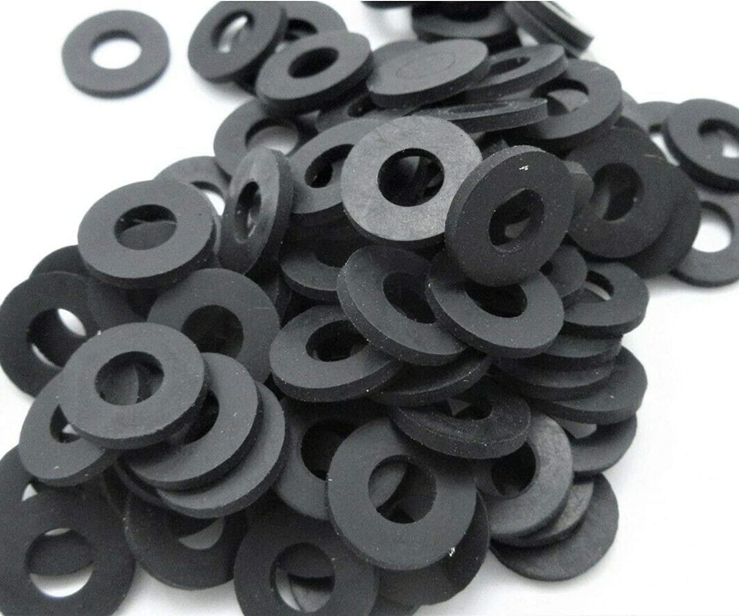 Black Rubber Washer 1/2" OD x 1/4" ID x 1/16" Thickness - EPDM Rubber ...