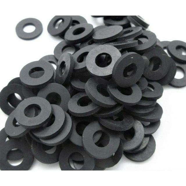 Black Rubber Washer 1/2" OD x 1/4" ID x 1/16" Thickness - EPDM Rubber ...
