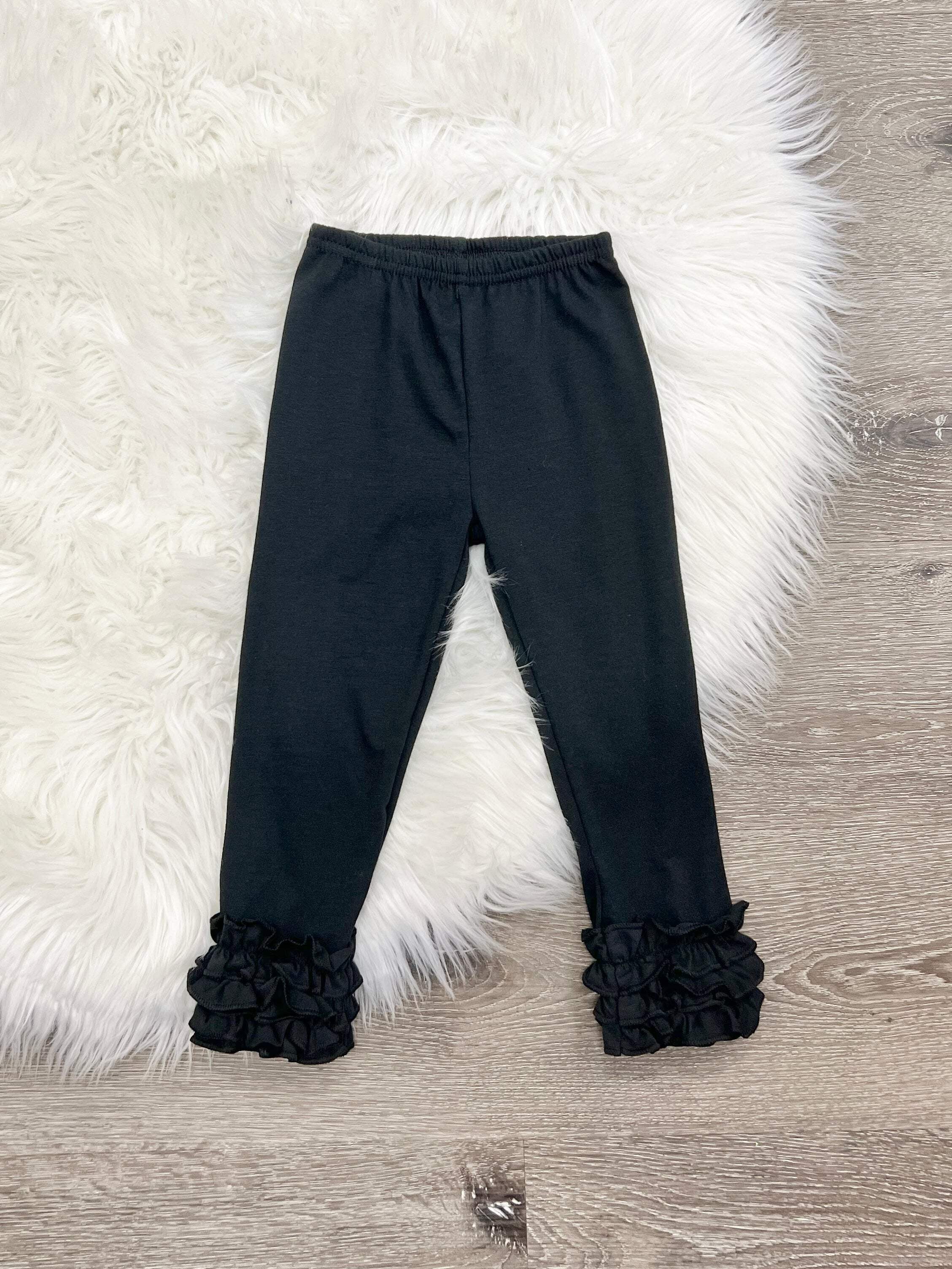 Black Ruffle Pants - Walmart.com