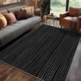 Black Rug Bedroom, Modern Abstract Stripe Pattern Washable Area Rugs ...