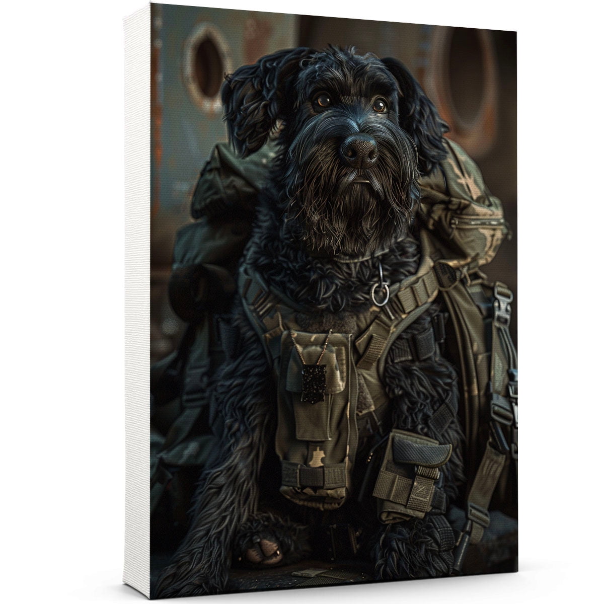 Black Russian Terrier Wall Art Soilder Dog Posters - Black Russian ...