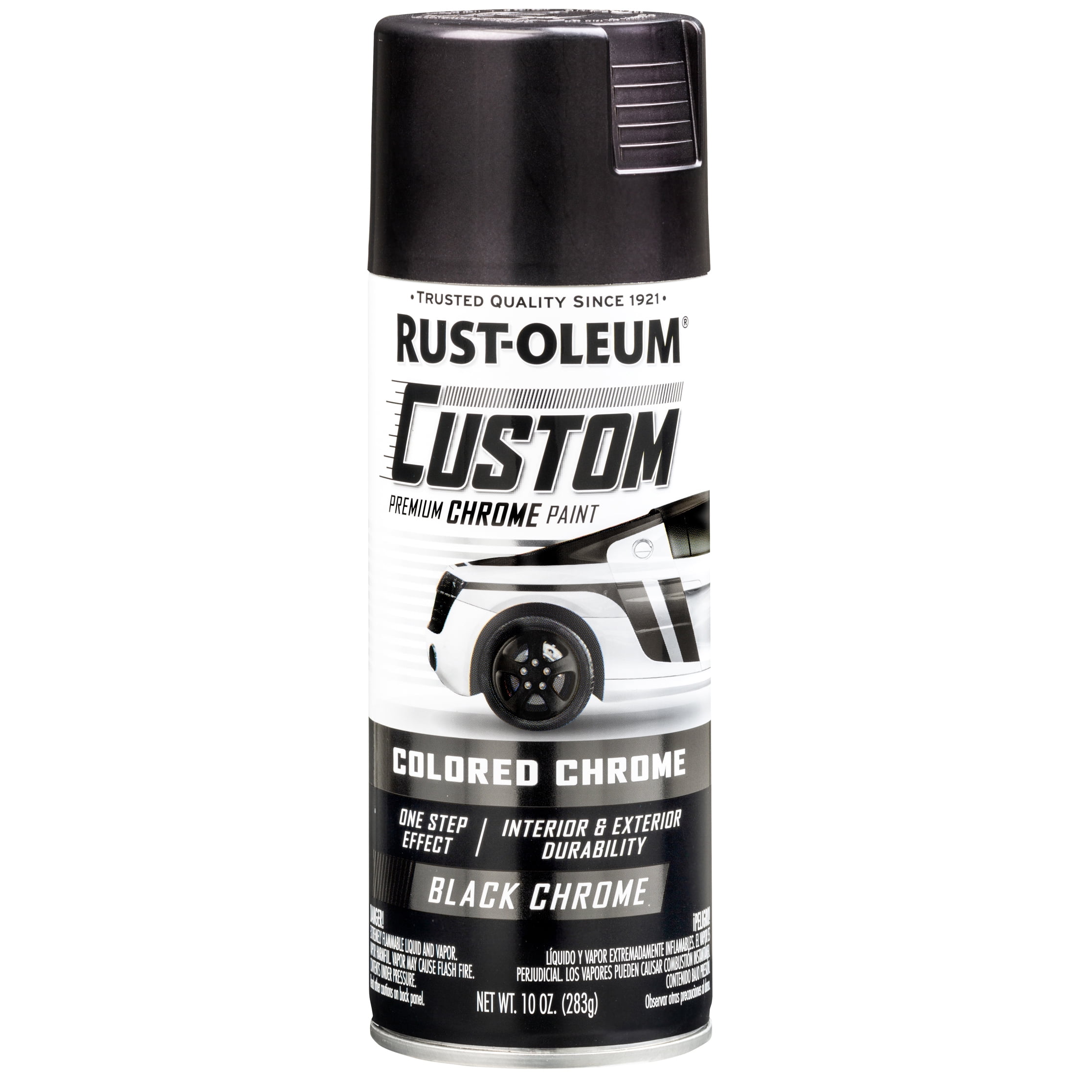 6 Pack, Black, Rust-Oleum Automotive Custom Chrome Gloss Spray Paint ...