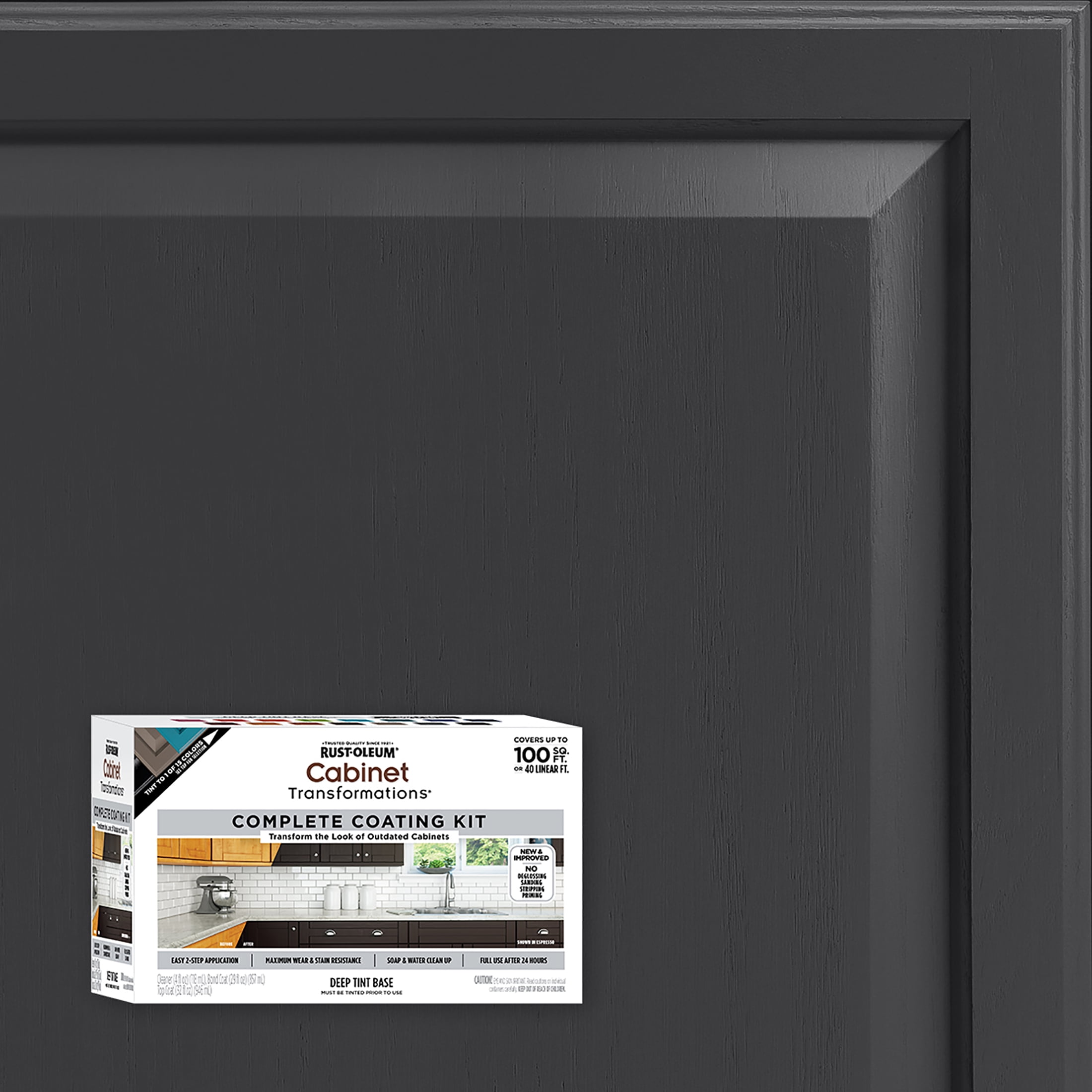 Black, Rust-Oleum Cabinet Transformations Satin Coating Kit-38039015T ...