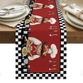 Black Rustic Chefs Cotton Linen Table Runner Cooking Food Wine ...