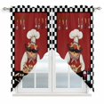 Black Rustic Chefs Swag Valances for Windows 2 Pack Cooking Food Wine ...