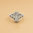 Black Rutilated Quartz Coffin Ring in 925 Sterling Silver, Gothic ...