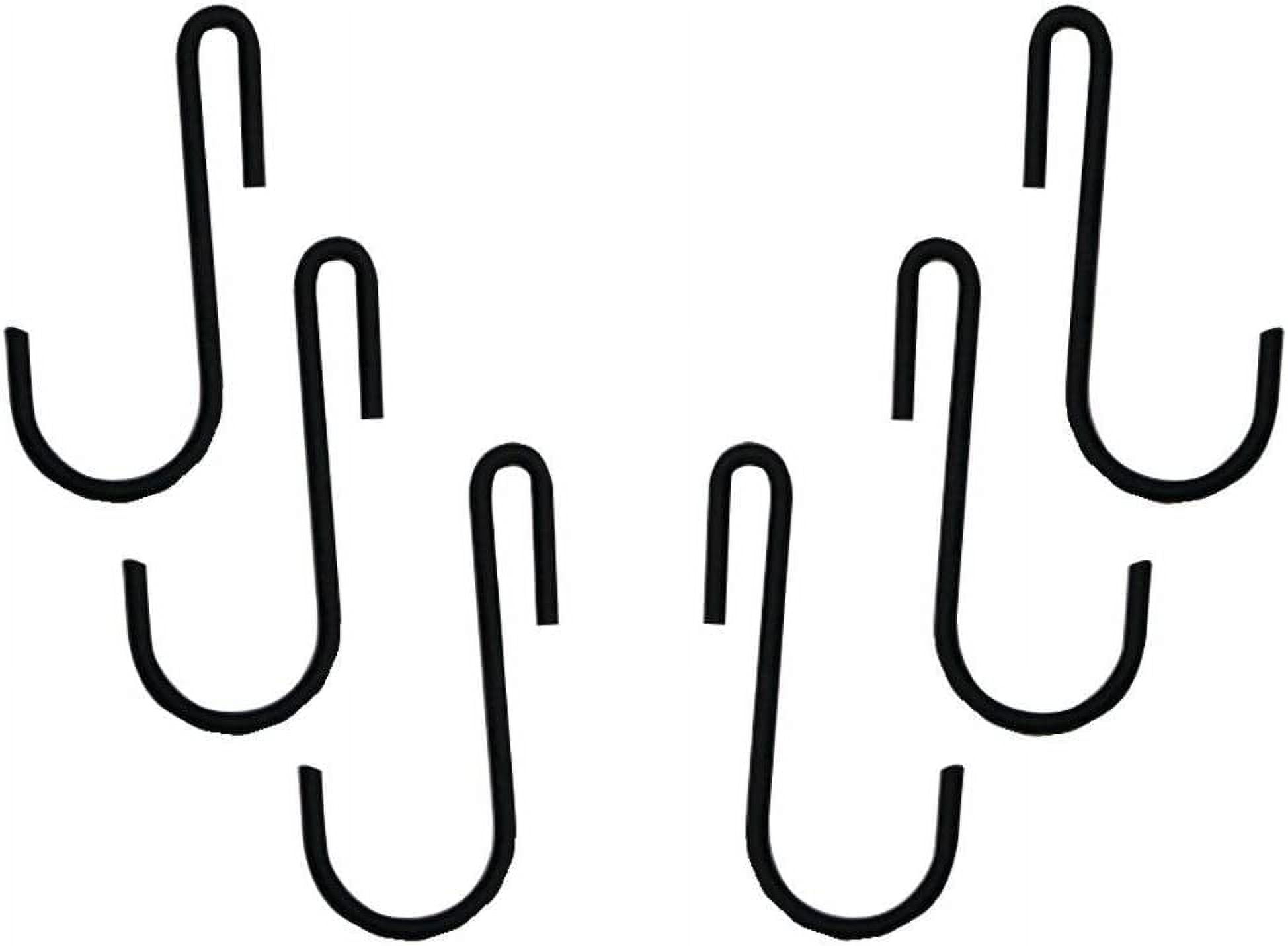Black, S-Shaped, Pot Rack Accessory Hooks, 6 Pack - Walmart.com