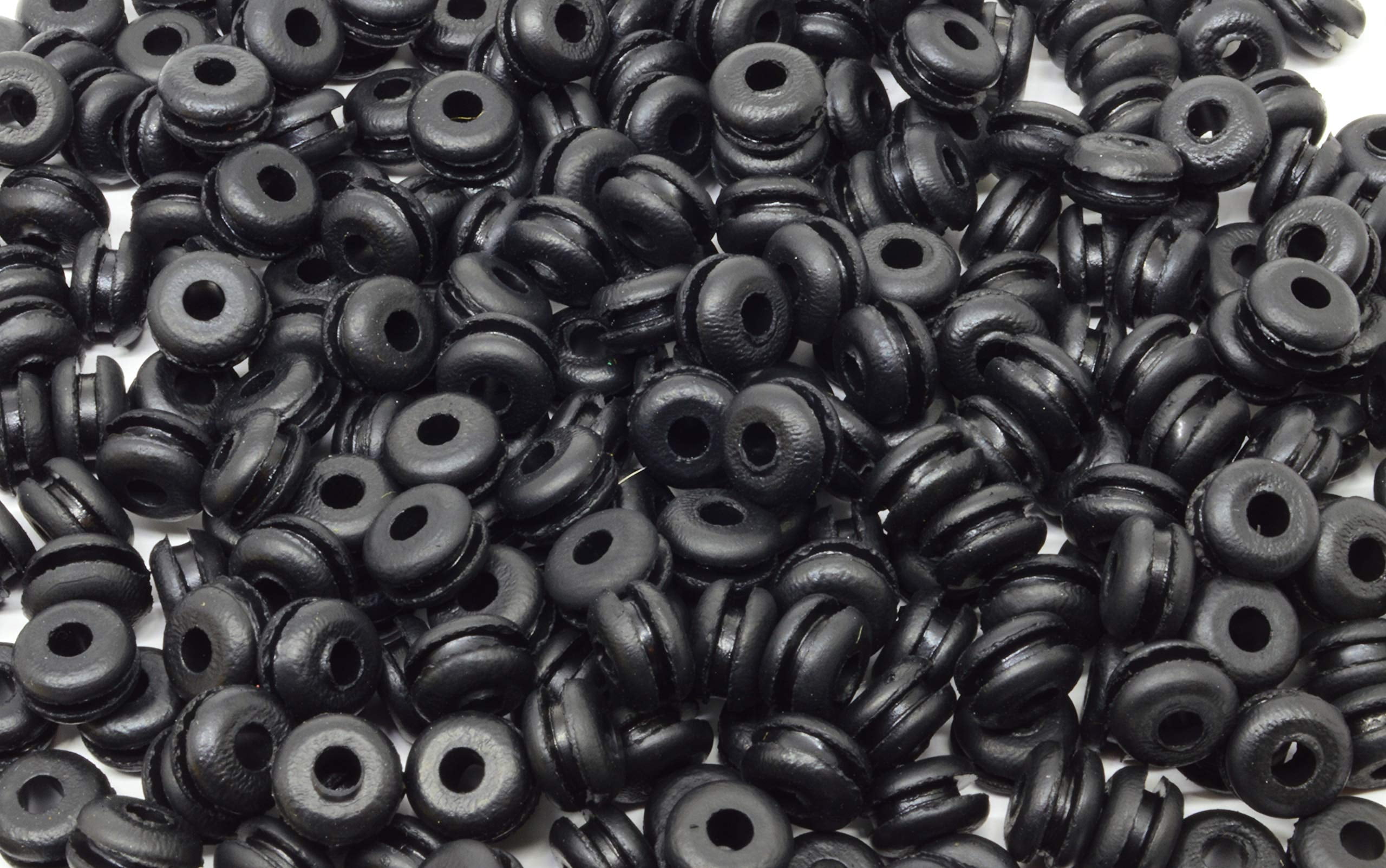 Black SBR Rubber Push-in Grommet - Inner Diameter 1/8", Outer Diameter ...