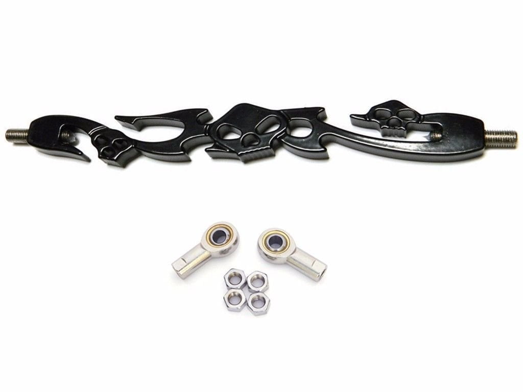 Black SKULL SHIFT LINKAGE for Harley Softail Dyna Wide Glide FX FLT FLH ...
