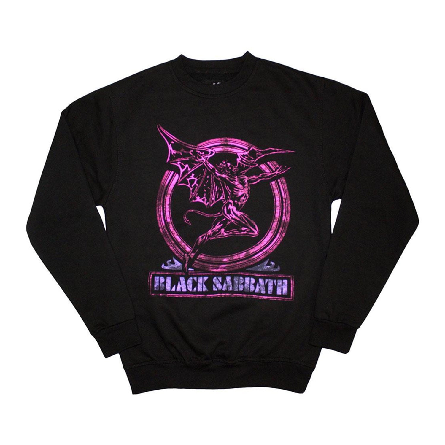 Black Sabbath Adult Neon Pink Henry Oversized Sweatshirt - Walmart.com