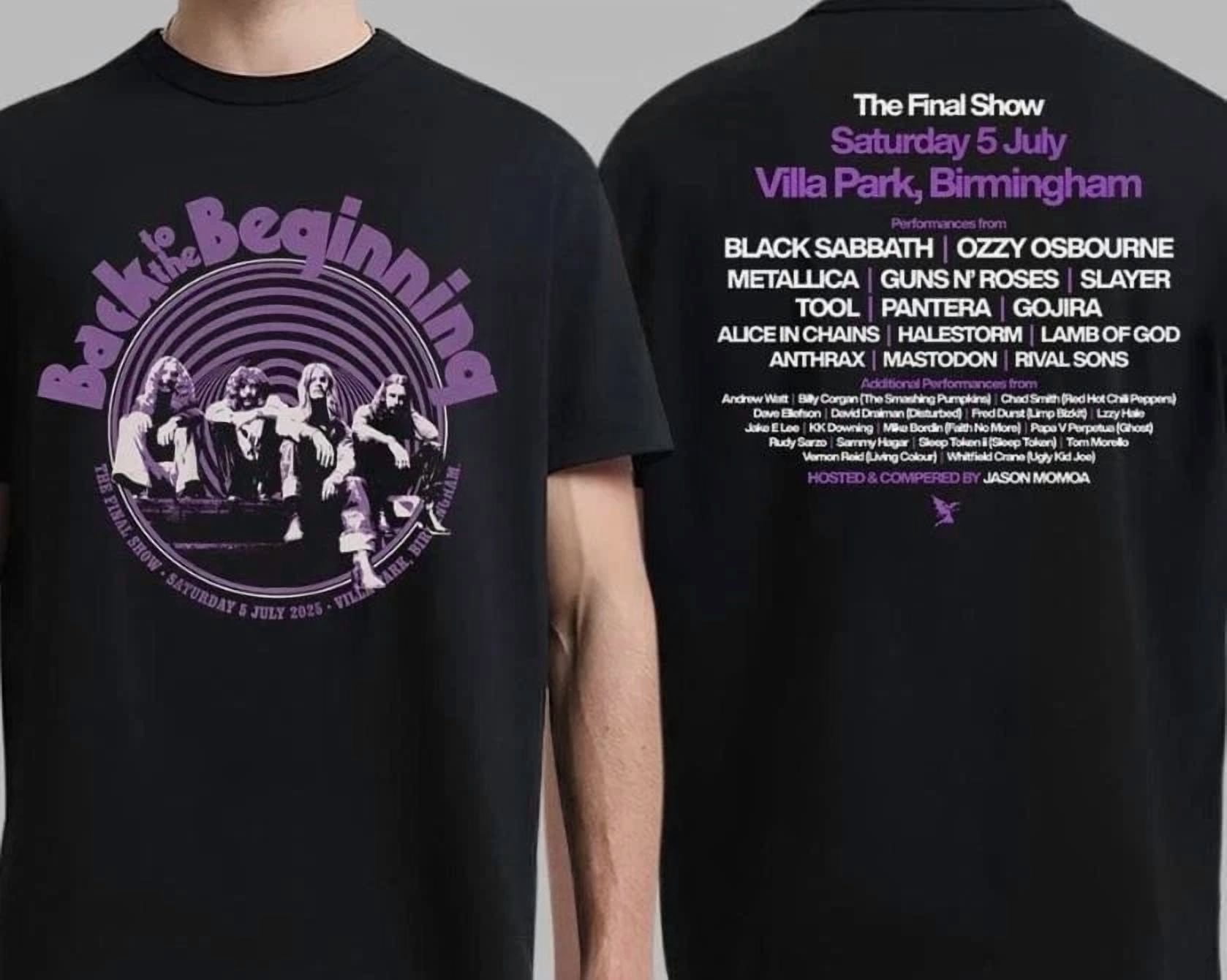Black Sabbath And Ozzy Osbourne Back To The Beginning Merch Event Tee T ...