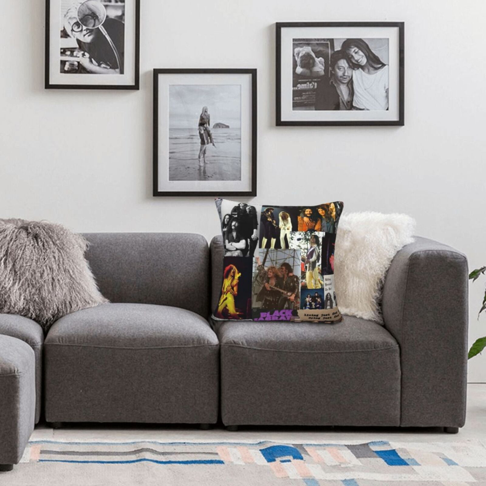 Black Sabbath Anime Pillow Covers Decorative Plush Pillowcases Covers ...