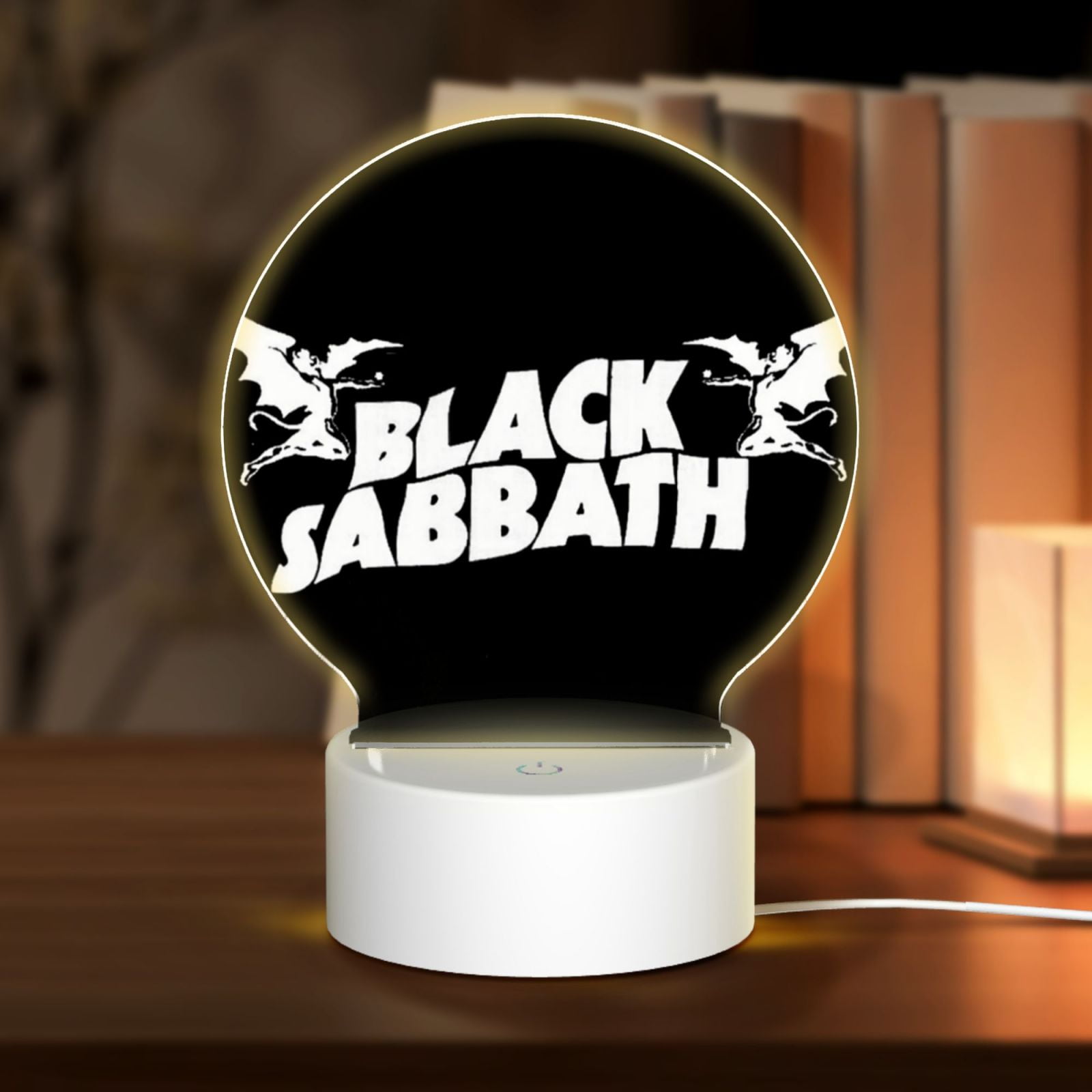 Black Sabbath Anime Round Acrylic Night Light Is Suitable For Rooms ...