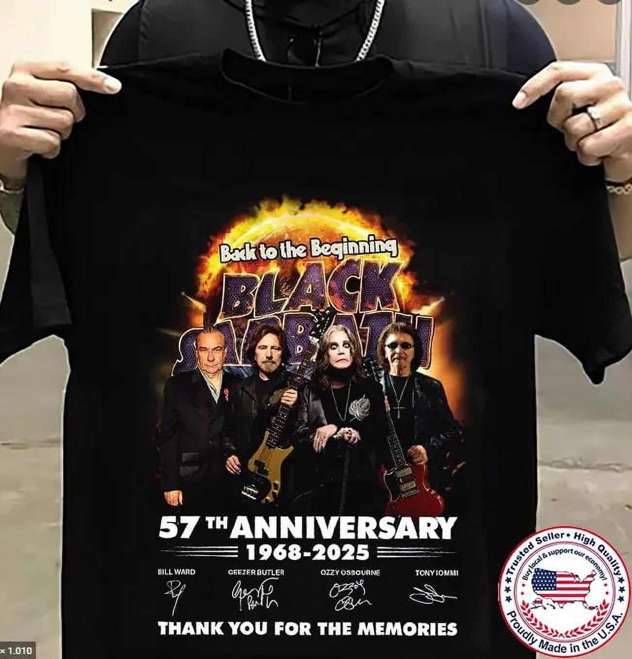 Black Sabbath Band back to the beginning 2025 T Shirt Full Size S-5XL ...