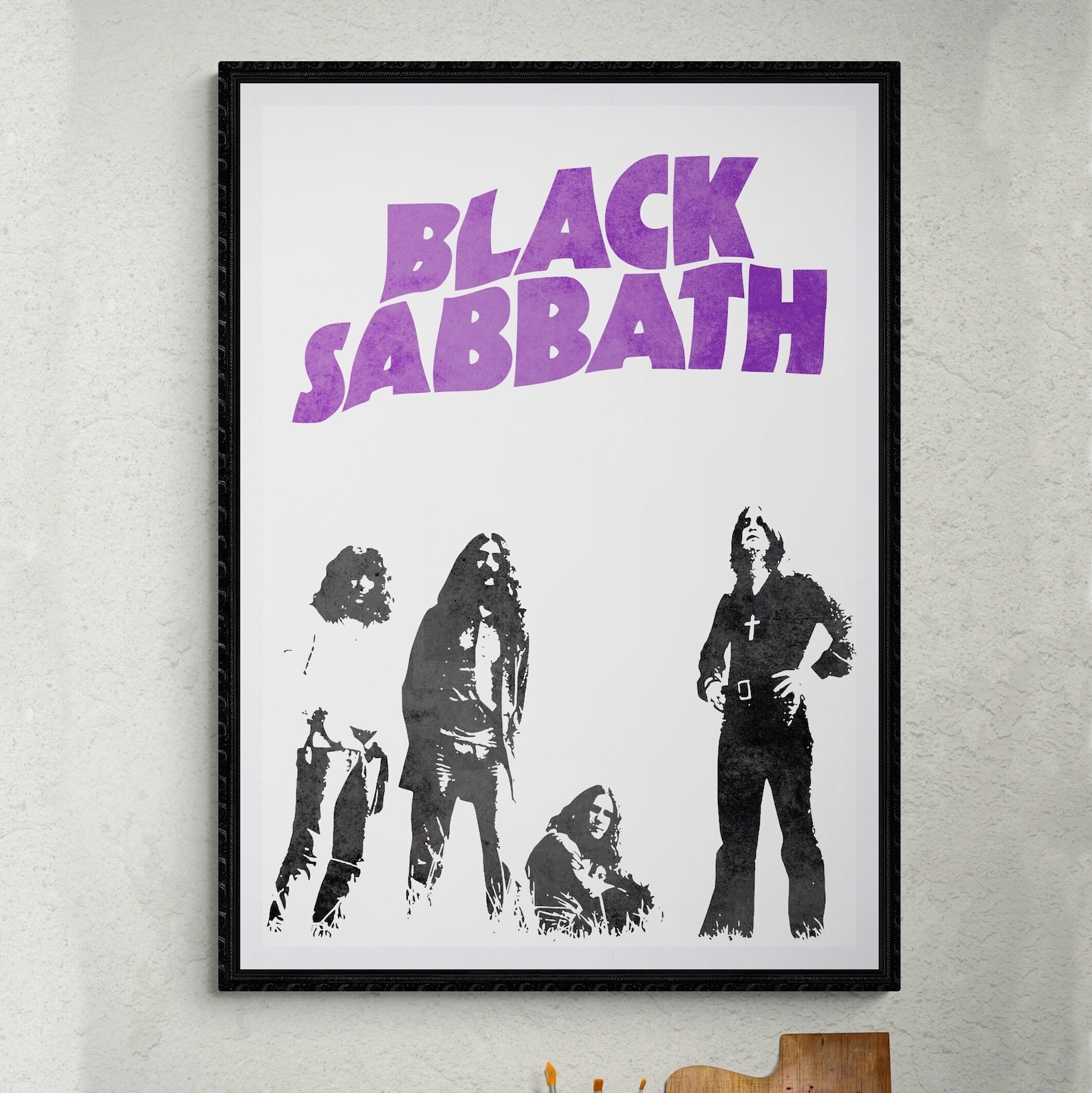 Black Sabbath Classic Heavy Metal Band Poster, Vintage Rock Music Wall ...