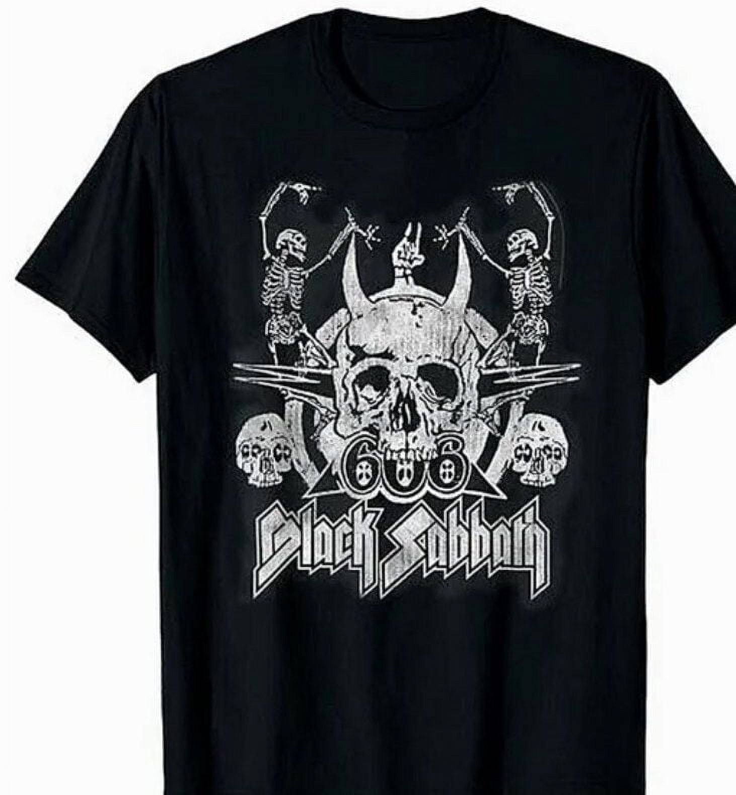 Black Sabbath Distressed Dancing Skeletons Shirt - Walmart.com