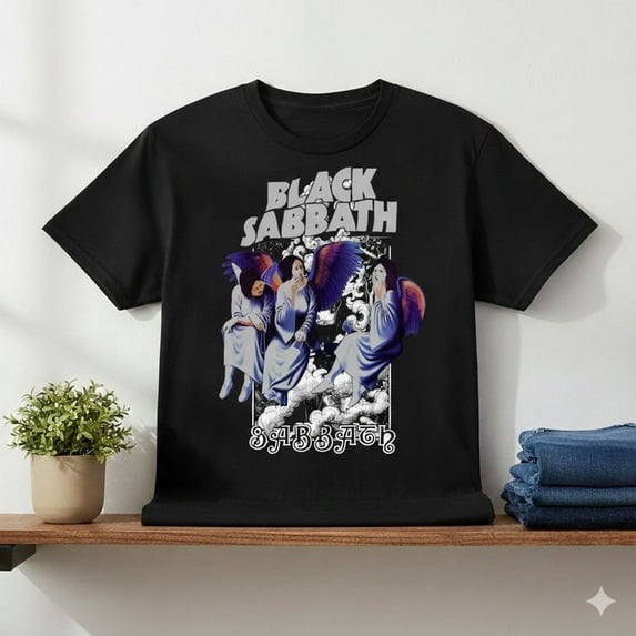 Black Sabbath Heaven and Hell Angel Artwork Rock Band Graphic Unisex ...