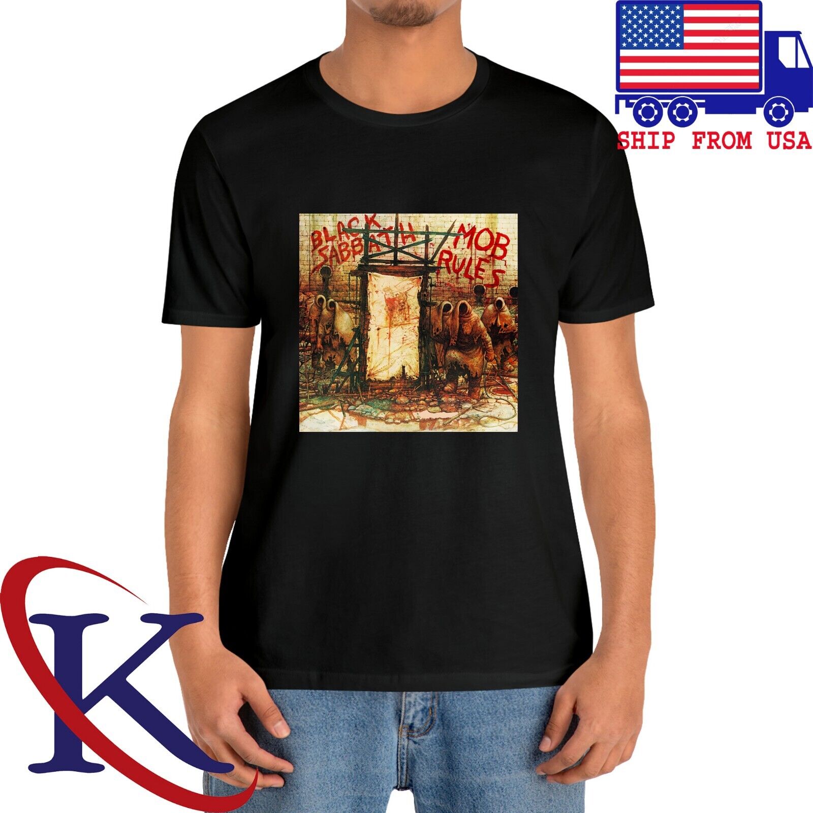 Black Sabbath Mob Rules 1981 Men's Black T-Shirt Size S-5XL - Walmart.com