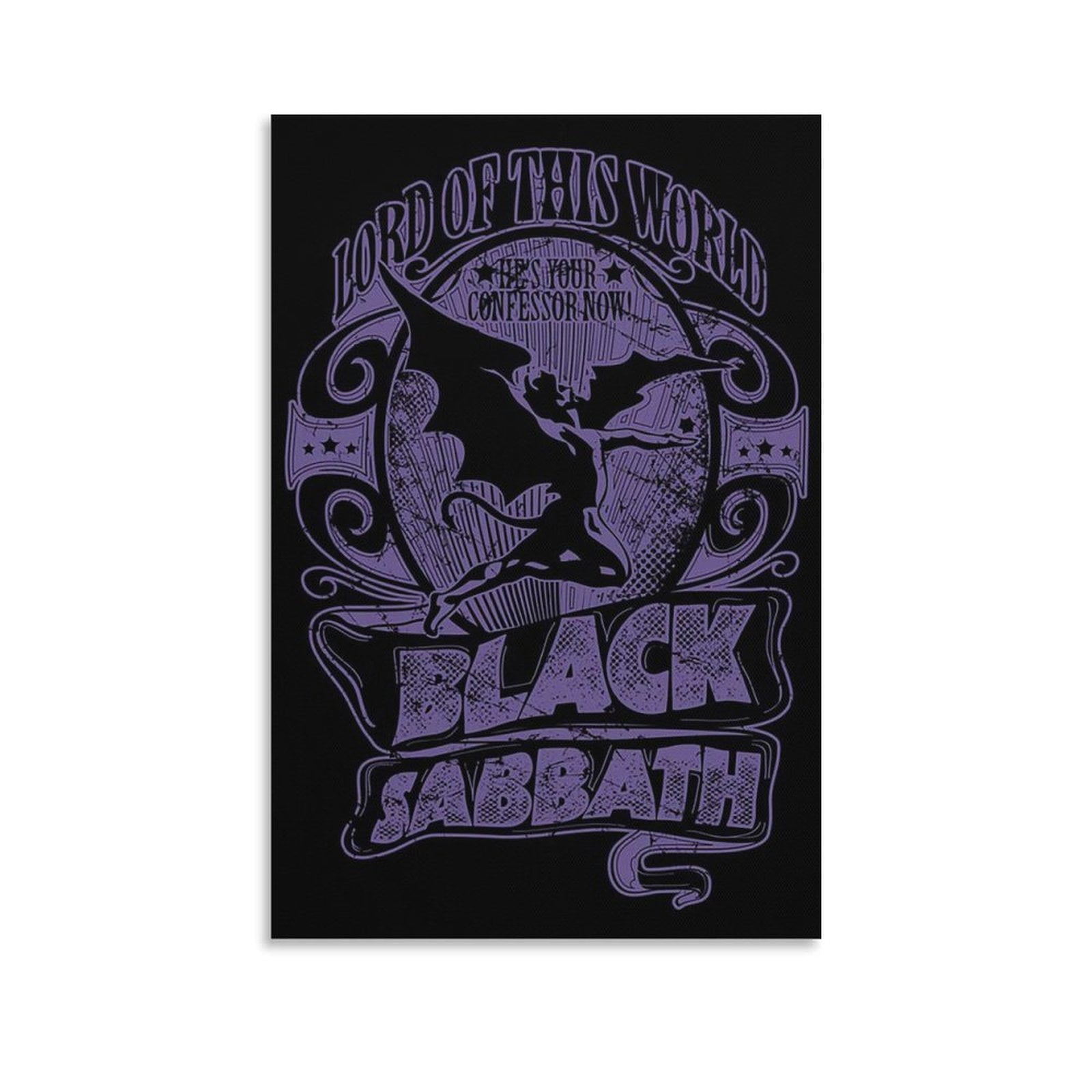 Black Sabbath Poster Poster Decorative Painting Canvas Wall Art Living ...