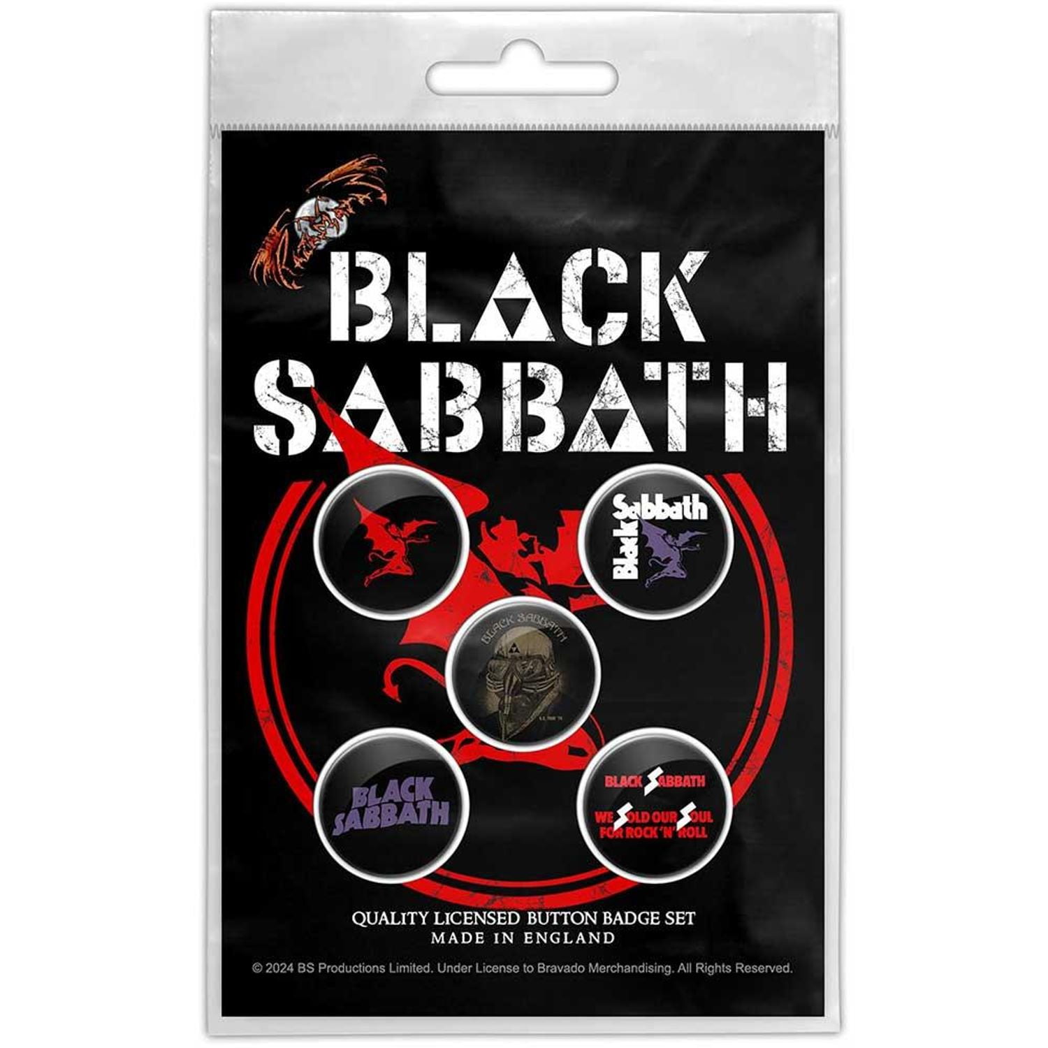 Black Sabbath Red Devil Button Set (Pack of 5) - Walmart.com