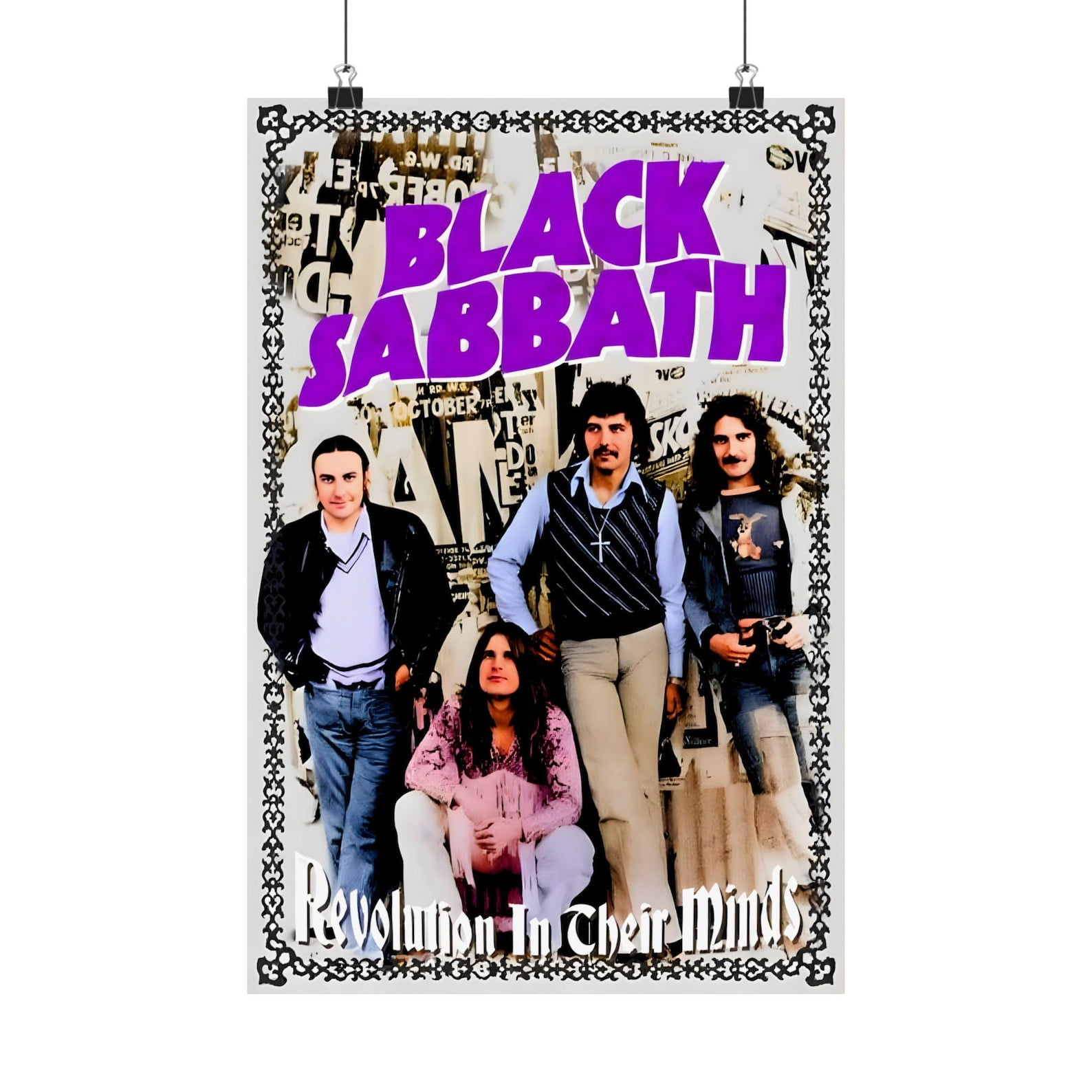 Black Sabbath Vintage Band Photo Poster, Revolution in Their Minds Rock ...