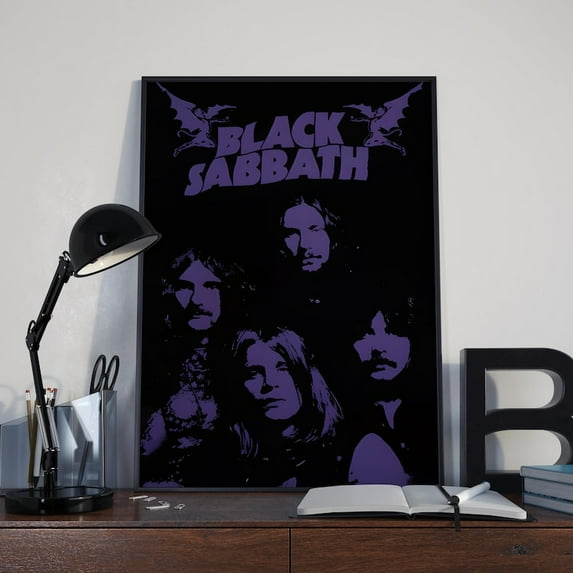 Black Sabbath Vintage Band Photo Purple Gothic Rock Music Wall Art Size ...