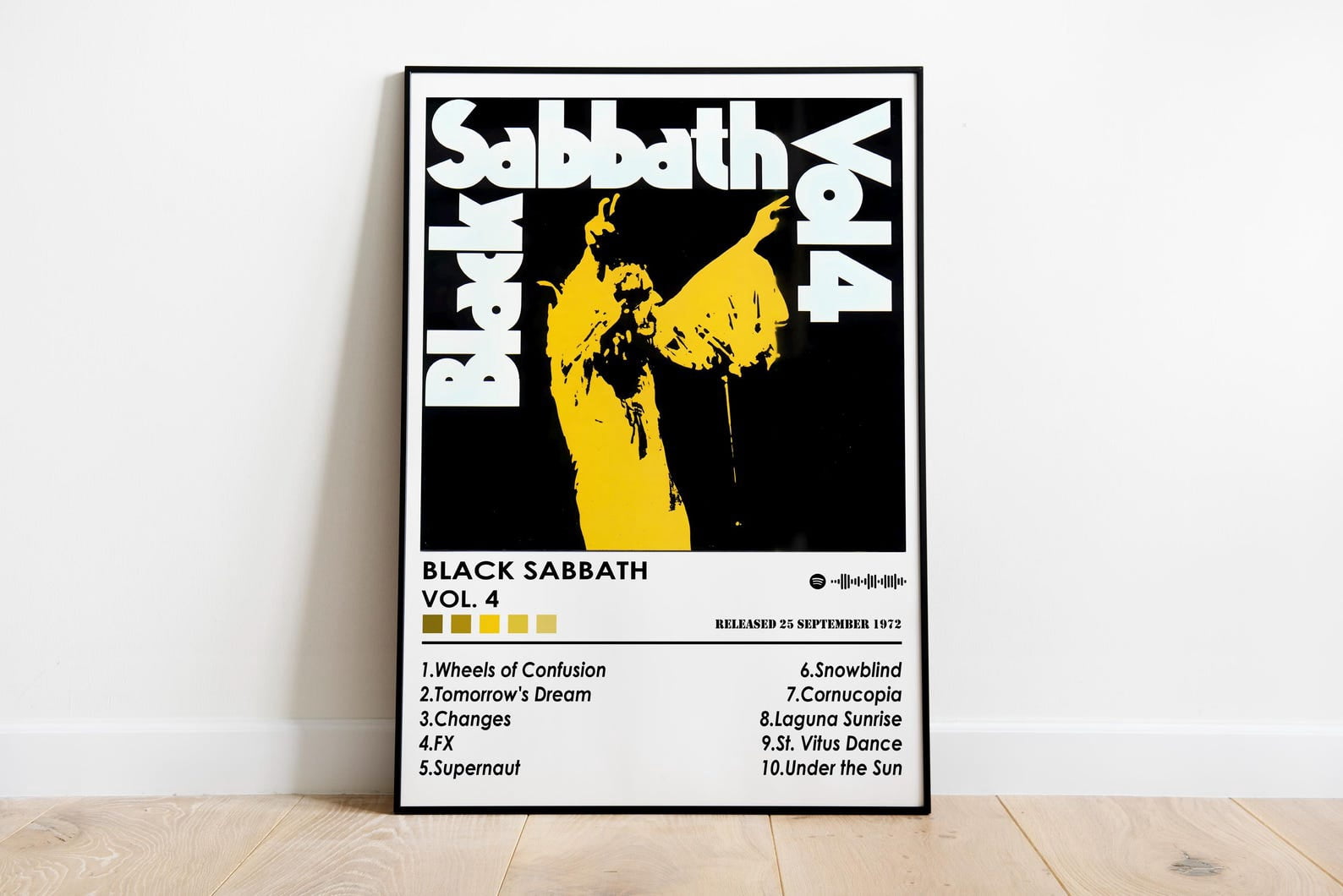 Black Sabbath Vol. 4 1972 Album Cover Poster, Legendary Heavy Metal ...