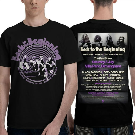 Black Sabbaths Back To The Beginning Rock Band 2025 T-Shirt Unisex ...