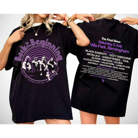 Black Sabbbth Back To The Beginning 2025 Black T-Shirt - Walmart.com