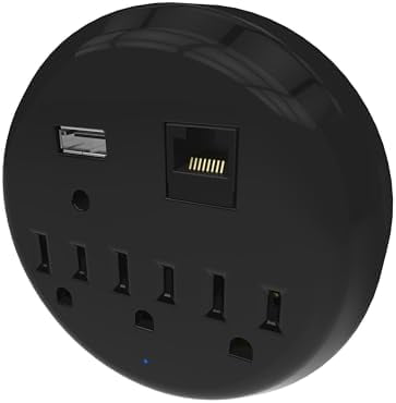 Black Safe Power Outlet Kit - Gun Safe Accessory - USB Port - Ethernet ...