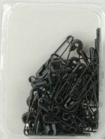 Black Safety Pins-assorted Sizes 40/pkg (30 Size 1/ 5 Size 2 / 5 Size 3 ...