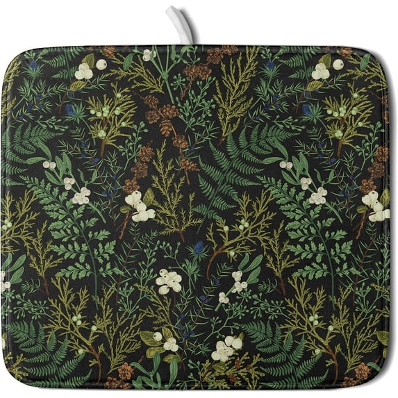 Black Sage Green Plant Dish Drying Pad 16 x 18 Inch with Absorbent ...