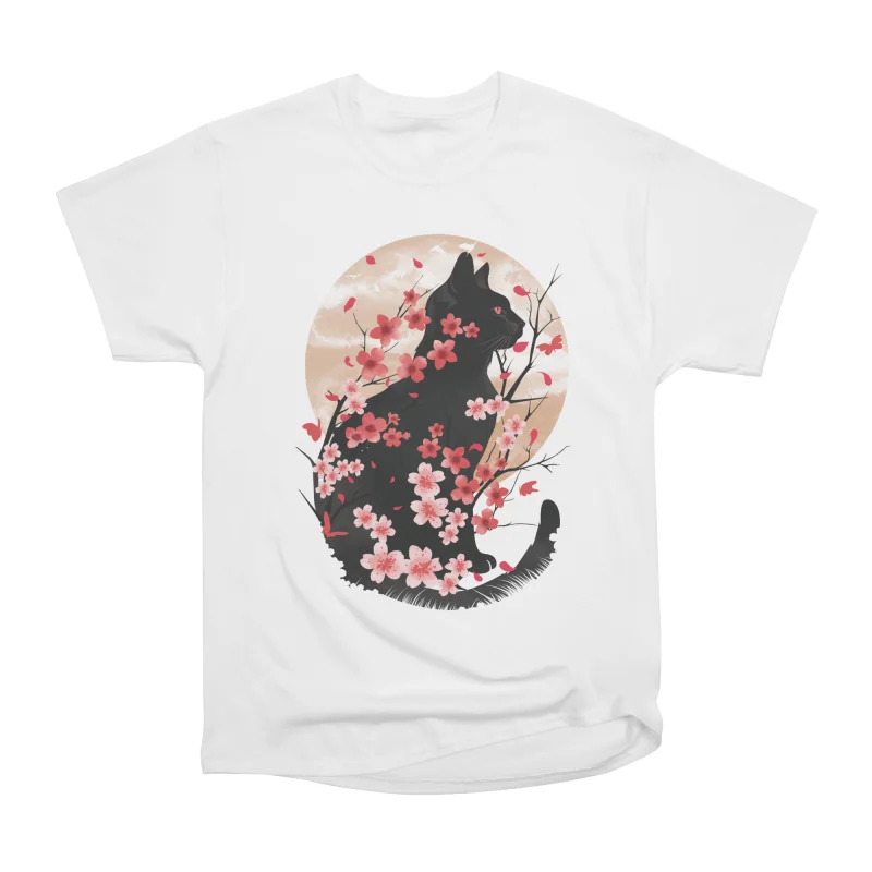 Black Sakura T-Shirt Tee Gift For Him Merch For Her Apparel For Friend ...