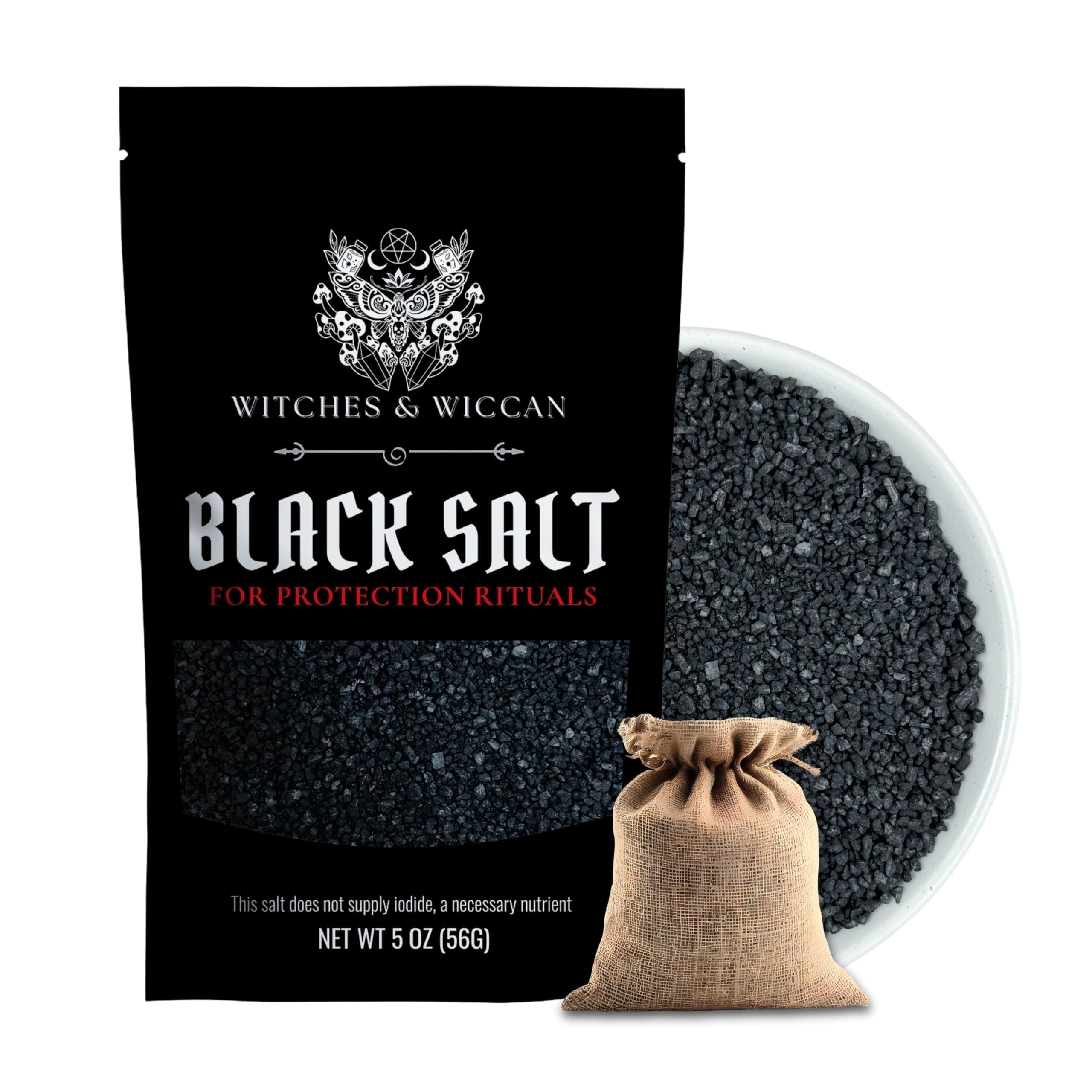 Sea Salt Superstore Witches & Wiccan Ritual Protection Black Salt, 5 ...